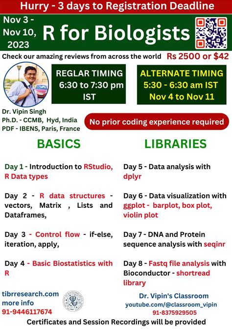 Learn Python R And Ngs Course Dr Vipin Singh Posted On The Topic
