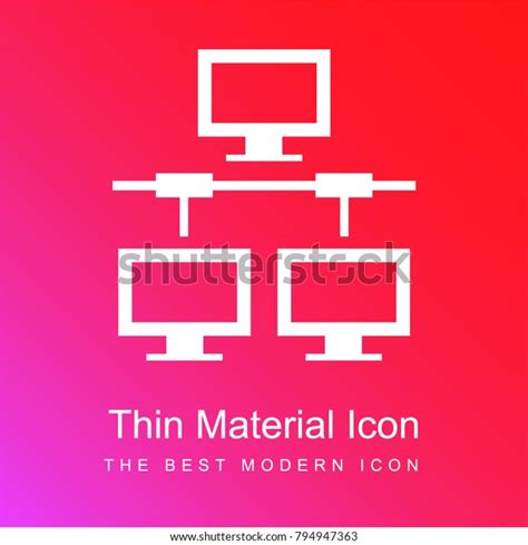 Computers Network Interface Symbol Red Pink Stock Vector Royalty Free Shutterstock