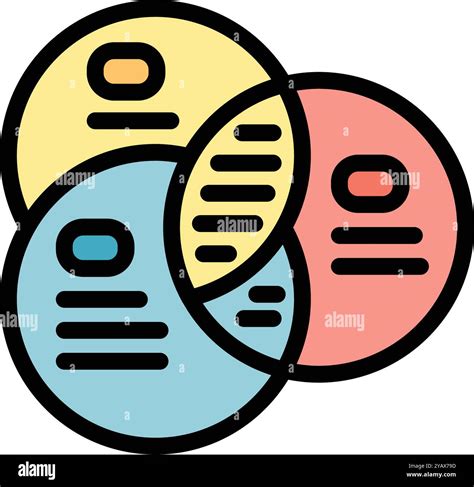 Three Colorful Circles Are Overlapping Creating Intersecting Areas Symbolizing The Concept Of