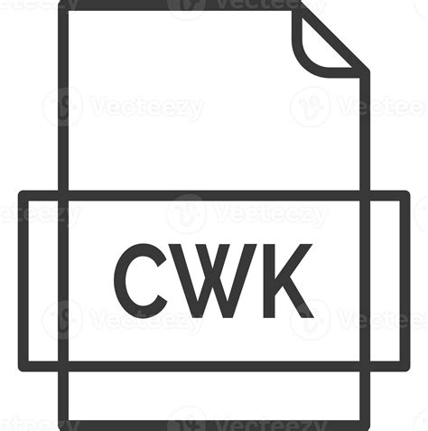 Cwk File Icon Thick Outline Rounded Corners 66499926 Png