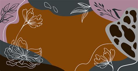 플로럴 및 기하학적 요소와 추상적 인 트렌디 한 직사각형 배경 디자인용 웹 템플릿 벡터 가리기에 대한 스톡 벡터 아트 및 기타 이미지 Istock