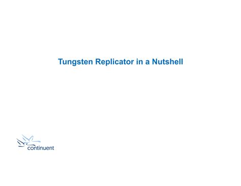 training slides basics 101 introduction to tungsten replicator pdf databases computer