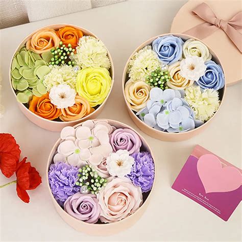 Soap Flower T Box For Womans Day Mothers Day Rose Carnation