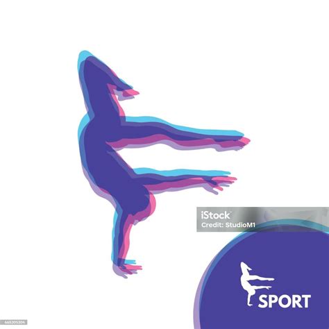 댄서의 실루엣입니다 체조 선수 이다입니다 남자는 자세를 취하기와 댄스 스포츠 기호입니다 Championship에 대한 스톡 벡터 아트 및 기타 이미지 Istock