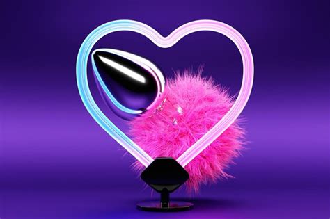 Premium Photo Adult Toys Pink Butt Anal Plug With Heart Sign For
