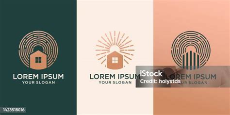 부동산 사업 로고 템플리트 건물 집 주거 재산 발달 및 로고 디자인의 세트 개념에 대한 스톡 벡터 아트 및 기타 이미지 개념 개념 기호 개발 Istock