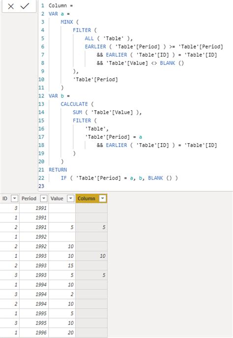 Solved Return First Non Blank Value Of Field For Min Peri