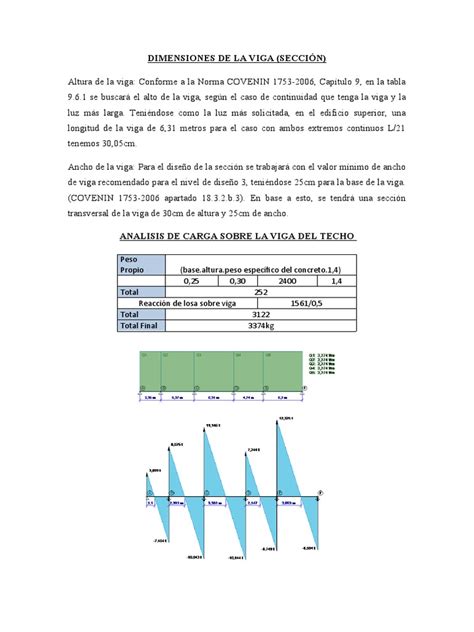 DiseÑo De Viga Techo Pdf Viga Estructura Física Aplicada E Interdisciplinaria