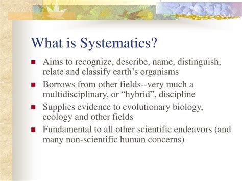 Ppt The Science Of Plant Systematics Powerpoint Presentation Free
