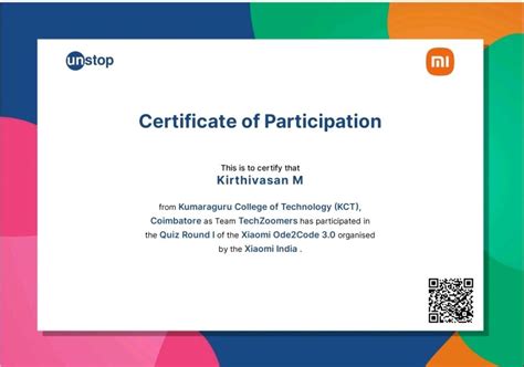 Kirthivasan M V On Linkedin I Participated In Xiaomi Coding Based Event It Is The Amazing