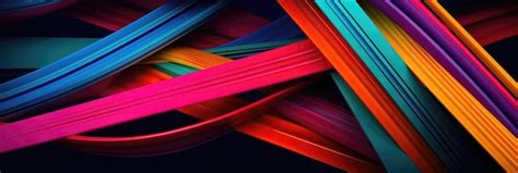 Premium Ai Image Layers Of Vibrant Intersecting Lines Background Generative Ai