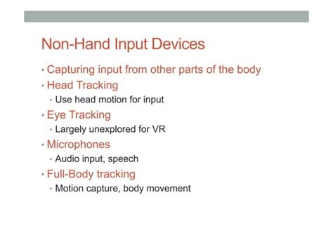 Comp 4010 Lecture6 Virtual Reality Input Devices Ppt