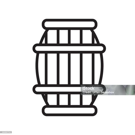 배럴 아이콘 벡터 기호와 기호 흰색 배경 배럴 로고 개념 개요 기호 선형 부호 개요 기호 선형 기호에 고립 가솔린에 대한 스톡 벡터 아트 및 기타 이미지 Istock