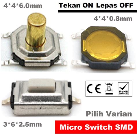 Jual SMD Micro Tactile Momentary Push Button Switch Saklar Mini Tekan On Shopee Indonesia