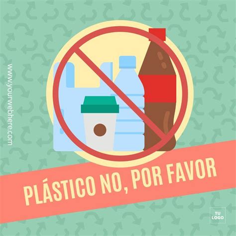Plantilla Editable De Plástico No Cosas De Plastico Conservacion Del