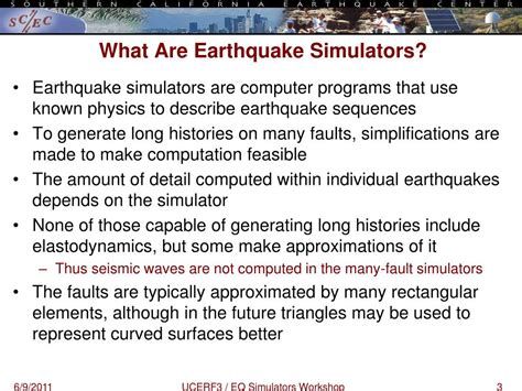 Ppt Generic Description Of Earthquake Simulators Powerpoint