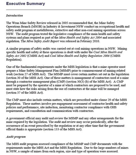Impressive Example Of Audit Report Executive Summary How To Write