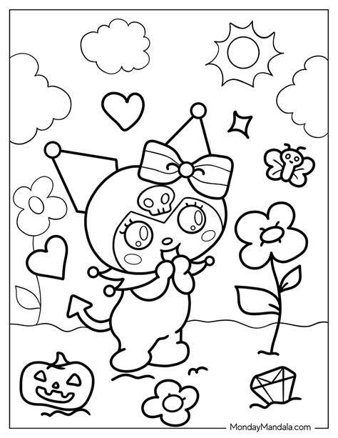 Kuromi Coloring Pages Head