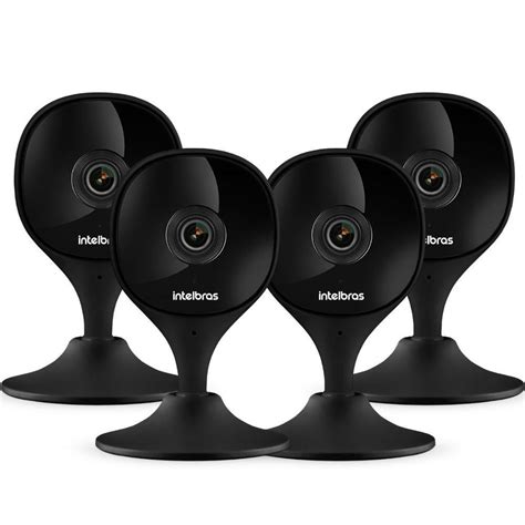 4 Câmeras Intelbras Ip Wifi Imx C Black FHd KaBuM
