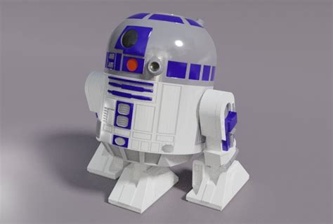 Archivo Stl R2d2 Chibi Super Deform Container Star Wars・modelo Para