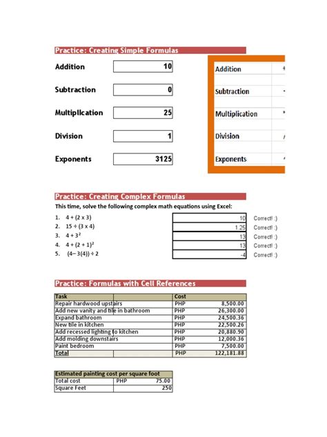 03 2 Ms Excel Activity Sheet Pdf