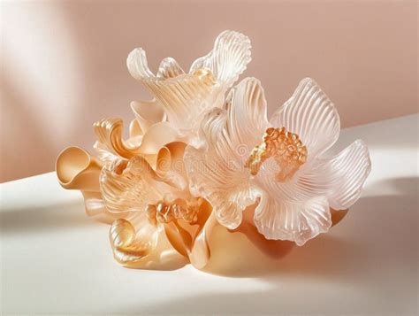 Elegant 3d Printed Sugar Sculpture With Delicate Floral Design Stock Illustration Illustration