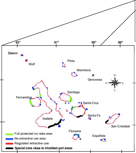 Location Of The Galapagos Islands Relative To Continental Ecuador