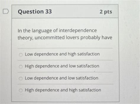 Solved Question 332 ﻿ptsin The Language Of Interdependence