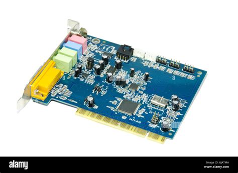 Circuits Sound Card Installed On The Computer Stock Photo Alamy