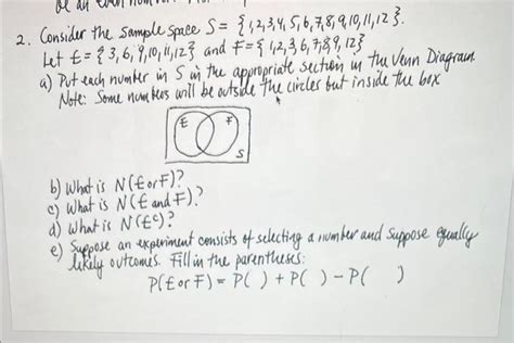 Solved Consider The Sample Space Chegg Com