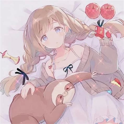 可爱双麻花辫女生头像图片2023最新款动漫版配图网