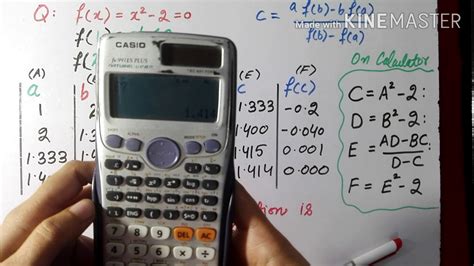 Secant Method By Using Calculator Youtube