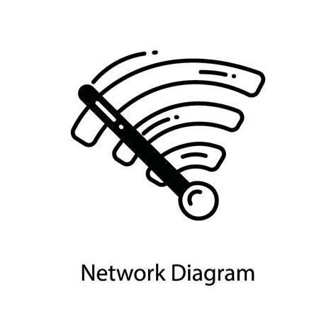 Network Diagram Doodle Icon Design Illustration Networking Symbol On
