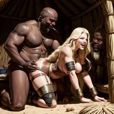 Rule 34 2boys1girl Ai Generated Artist Request Barbarian Blonde Hair Celebrity Concubine Dark