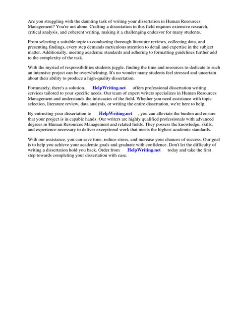 Dissertation Human Resources Management Pdf Human Resource Management Employment