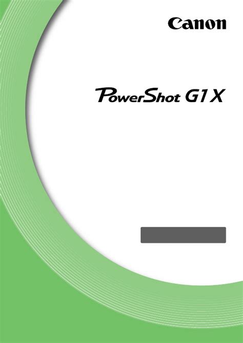 User Manual Canon Powershot G X English Pages
