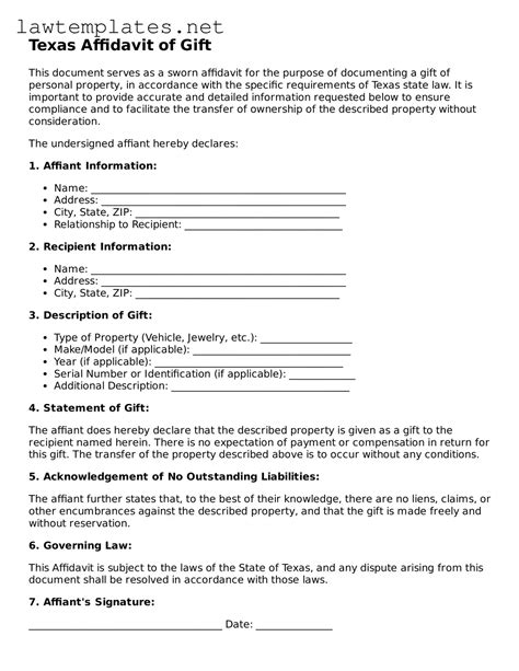 Make A Valid Texas Affidavit Of T With Our Printable Template