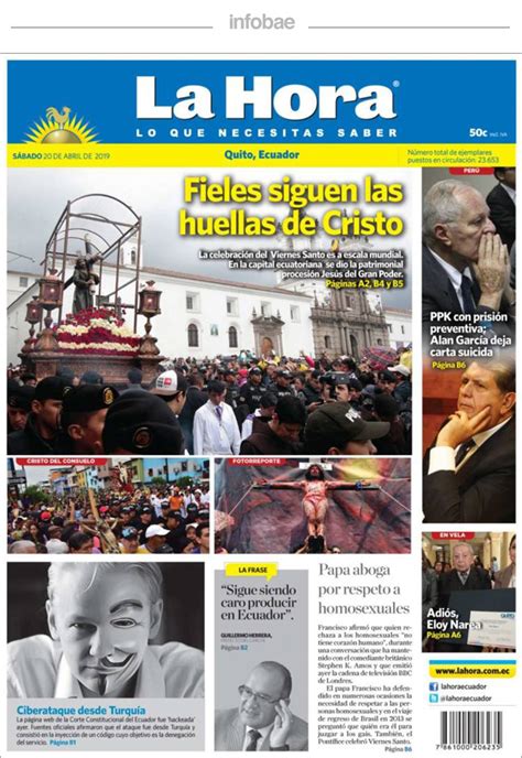 La Hora Ecuador 20 De Abril De 2019 Infobae La Hora Ecuador 20 De Abril De 2019 Infobae