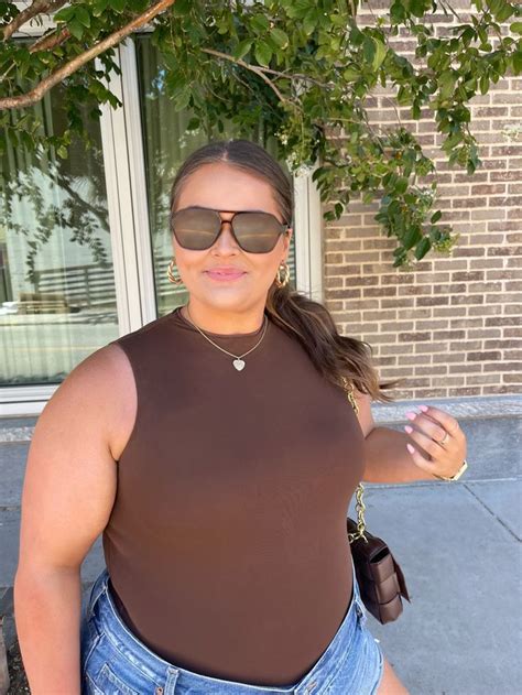 Plus Size Casual Outfit Bodysuit And Shorts Outfits Bodysuit And