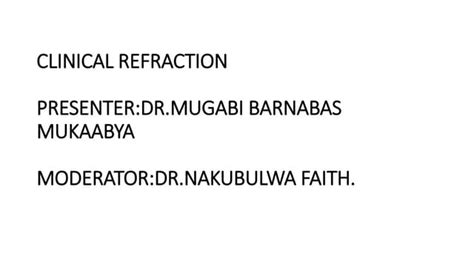 Objective Refraction And Subjective Refraction Pptx