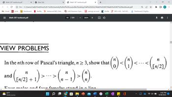 Answered In The Nth Row Of Pascal S Triangle N Is Greater Than Or Equal To 3 Show That C N 0