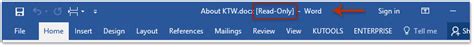 How To Make A Word Document Read Only