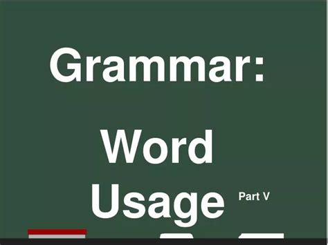 PPT Grammar Word Usage PowerPoint Presentation Free Download ID 4211173