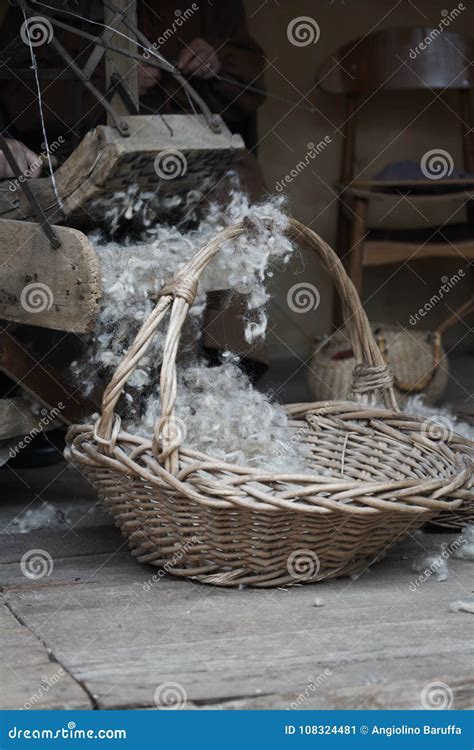 The Processing Of Wool By Hand Stock Image Image Of Material Craft