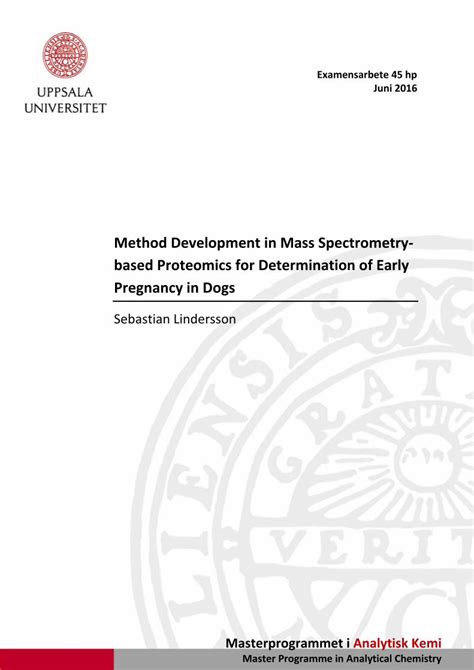 Pdf Method Development In Mass Spectrometry Based Proteomics