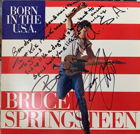 Bruce Springsteen Signed Born In The Usa Album Cover