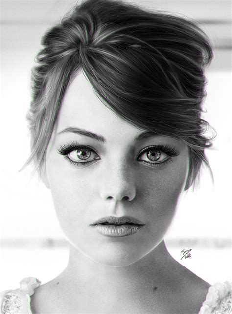 Emma Stone Portrait On Behance