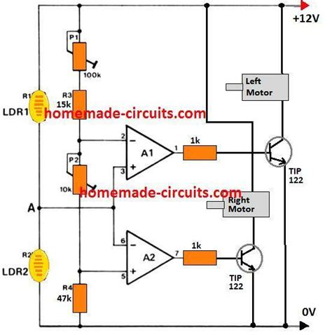 line follower without microcontroller circuit diagram follow