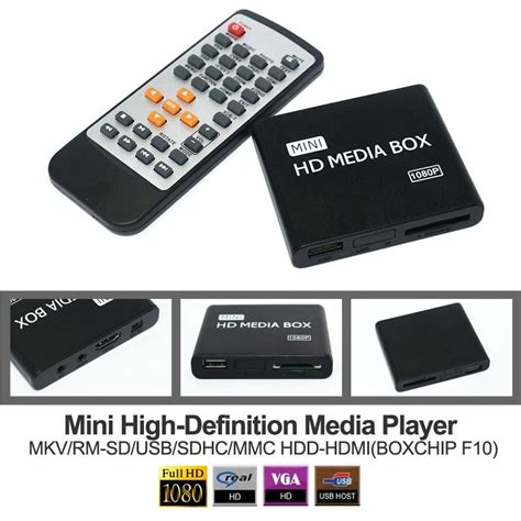 VOXLINK New Mini P Full HD Media Player MKV RM SD USB SDHC MMC HDD HDMI BOXCHIP F EU