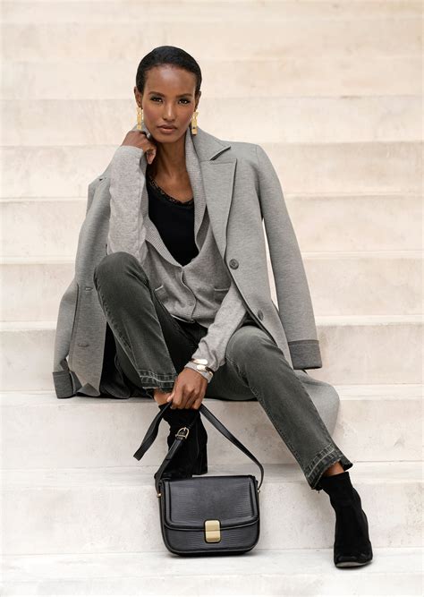 Coat In Graphite Silver Grey Melange Madeleine Fashion